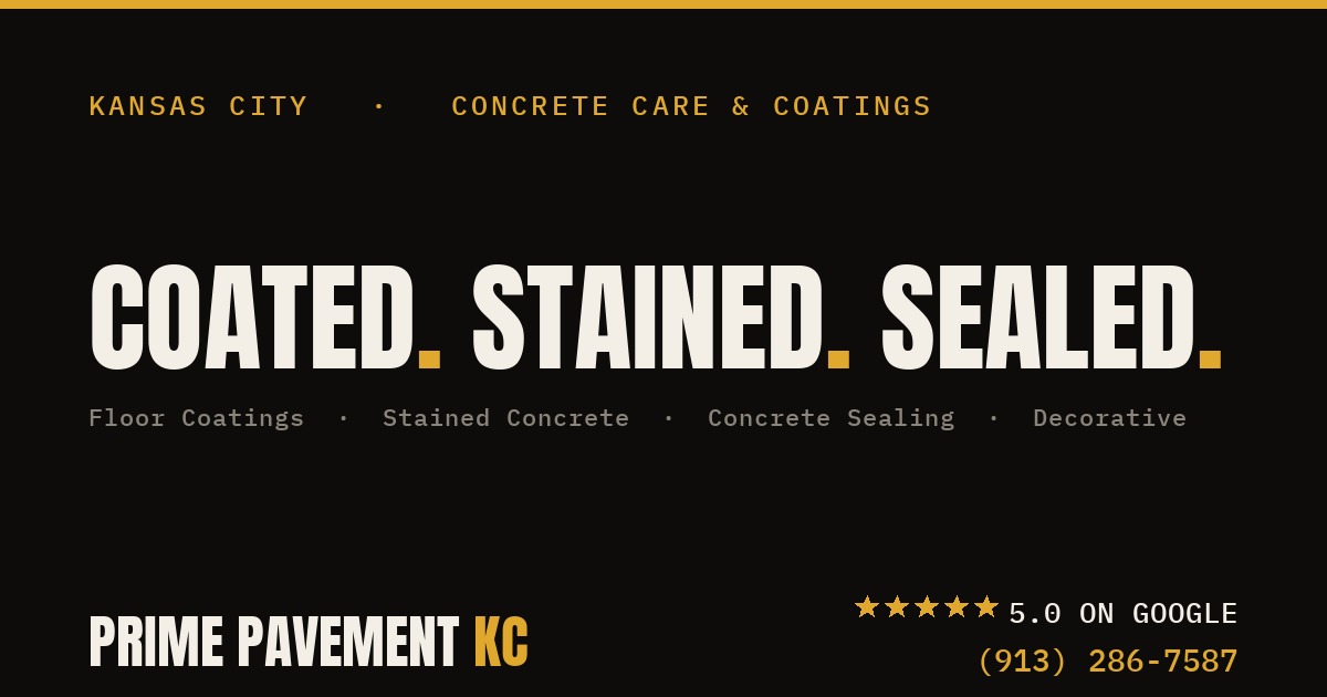 Concrete Sealing & Coatings in Kansas City | Prime Pavement KC
